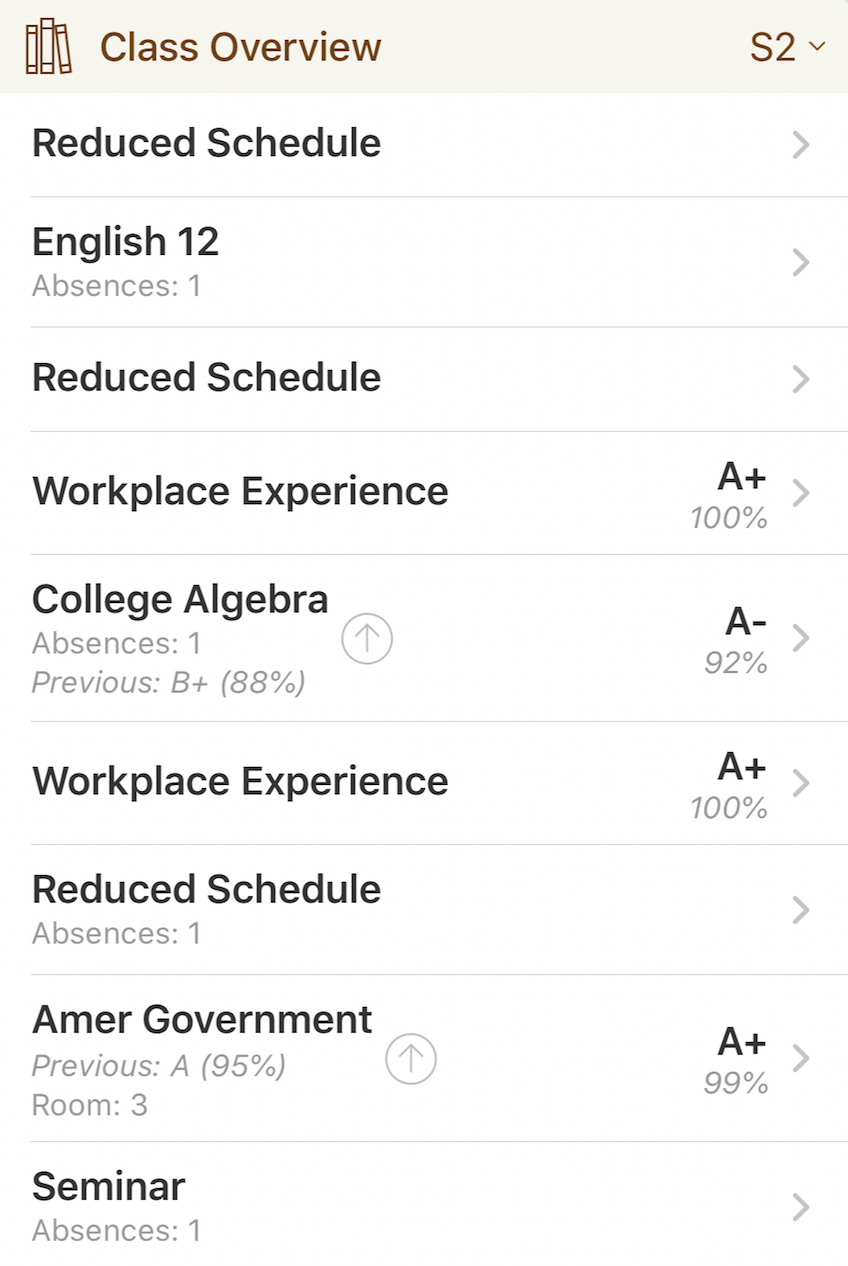 Senior Schedules – The Booster